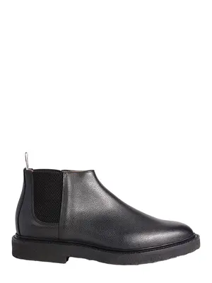 Thom Browne Pebbled-leather Chelsea Boots - Black