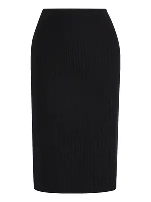 Thom Browne Cashmere Midi Skirt - Black