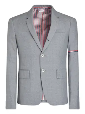 Thom Browne Thom Browne Wool-Blend Blazer Gray