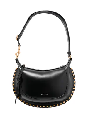 Isabel Marant Oskan Moon Studded Shoulder Bag - Black