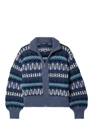 Loro Piana Holiday Noel Cashmere Cardigan - Multi