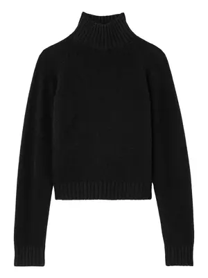 THE ELDER STATESMAN Cashmere Turtleneck Sweater - Black