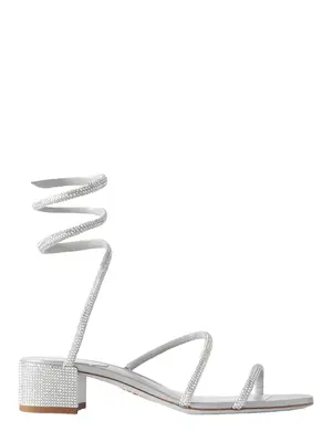 Rene Caovilla Cleo Crystal-embellished Sandals - Silver