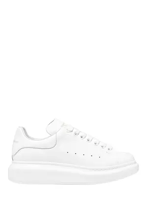 Alexander McQueen Leather Exaggerated-sole Sneakers - White