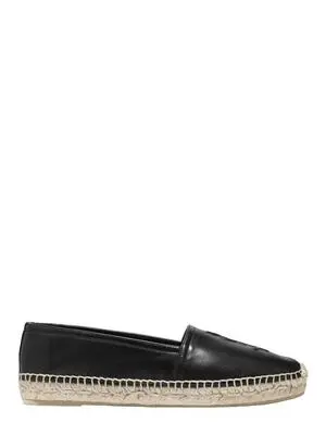 Saint Laurent Cassandre Logo-embossed Espadrilles - Black