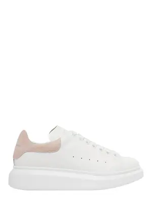 Alexander McQueen Suede-trimmed Leather Sneakers - White