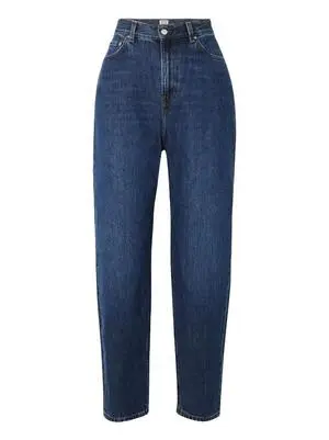 TOTÊME High-rise Tapered Organic Jeans - Blue