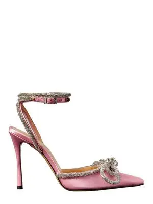 Mach & Mach Double Bow Crystal-embellished Pumps - Pink