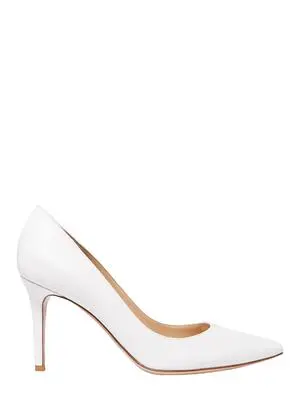 GIANVITO ROSSI 85 Leather Pumps - White
