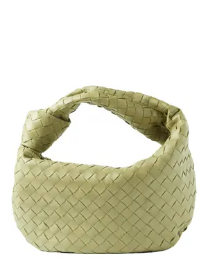 Bottega Veneta Jodie Teen Knotted Intrecciato Leather Shoulder Bag - Green