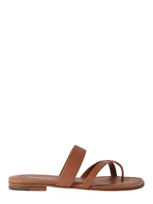 Manolo Blahnik Manolo Blahnik Susa Leather Sandals Brown