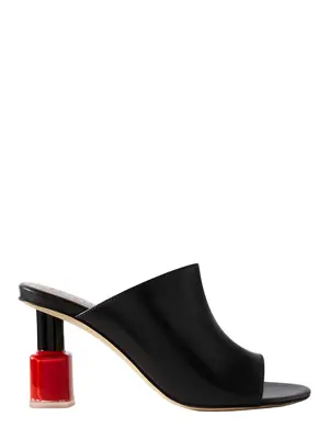 Loewe Nail Polish Leather Mules - Black