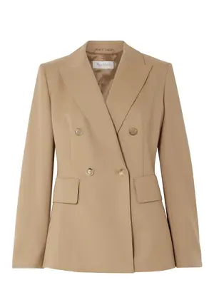 MAX MARA Osanna Double-breasted Wool-twill Blazer
