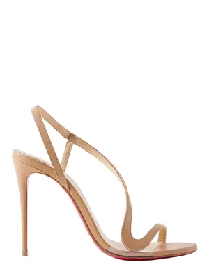 CHRISTIAN LOUBOUTIN Rosalie 100 Leather Sandals - Neutrals