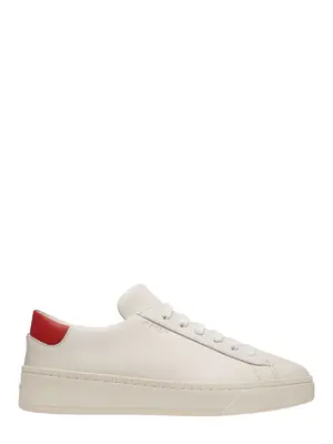 Bally Embossed-logo Leather Sneakers - White