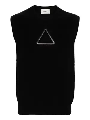 Coperni Triangle Sleeveless Knitted Top - Black