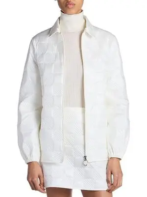 Moncler Checkered Jacket - Silk White