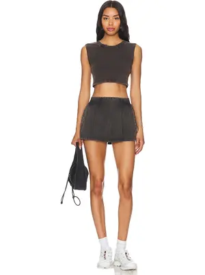 Free People Hot Shot Skort Set - Black