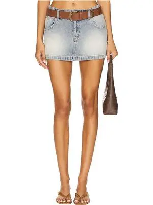 Abrand Denim 99 Denim Skirt - Tint Light Blue