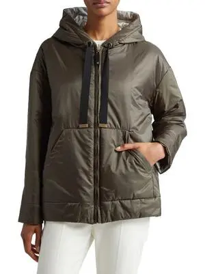 Max Mara Greenbox Insulated Hooded Jacket - Kaki