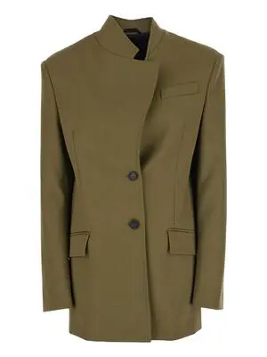ATTICO The Attico Wool Jacket With Asymmetric Closure