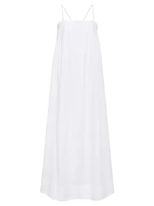 Asceno Heather Cotton Batiste Maxi Dress - White