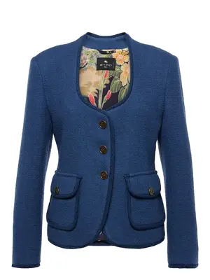 Etro Wool-blend Blazer - Blue