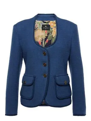 Etro Wool-blend Blazer - Blue