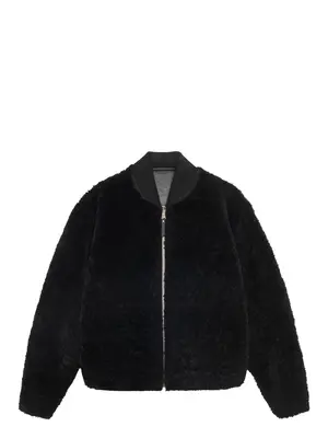 StÜssy Shearling Reversible Bomber - Black