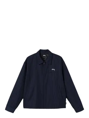 StÜssy Stussy X Comme Des Garçons Pin Striped Bing Jacket Blue
