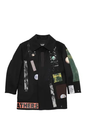 Raf Simons Redux Large Sterling Caban With Patches - Black