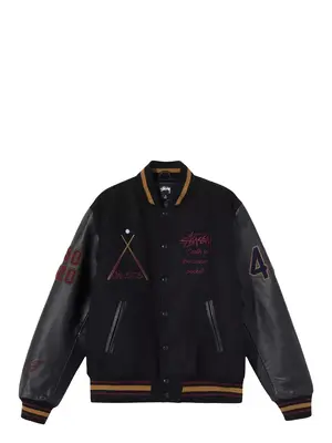 StüSsy Ss-Link Varsity Jacket - Black | Editorialist
