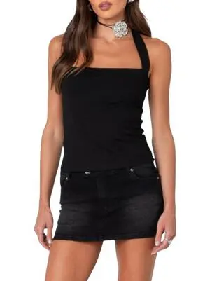 EDIKTED Marisol Halter Top - Black