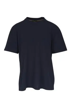 Brioni Cotton Logo T-shirt - Blue