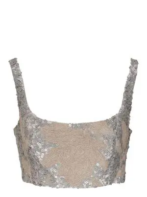 BRUNELLO CUCINELLI Brunello Cucinelli Embellished Cropped Top