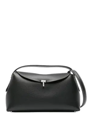 TOTEME T-lock Leather Shoulder Bag - Black