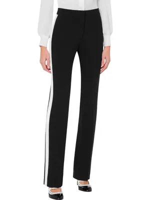 Moschino Stripe-detail Tailored Trousers - Black