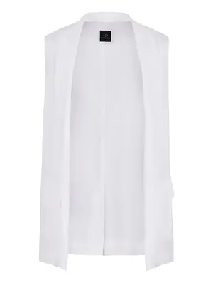 Armani Exchange Shawl-lapel Open-front Waistcoat - White