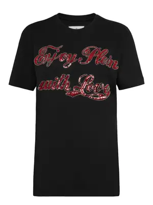 Philipp Plein Slogan-print Cotton T-shirt - Black