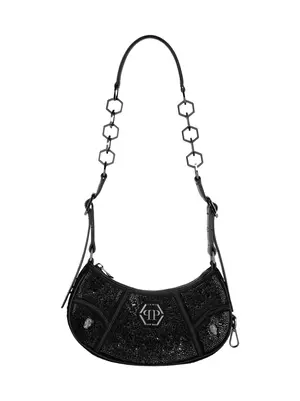 Philipp Plein Crystal-embellished Shoulder Bag - Black
