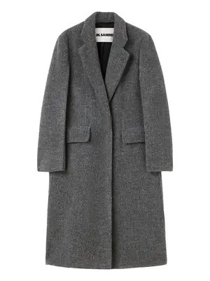 JIL SANDER Notched-lapel Tailored Coat - Grey