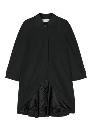 Viktor & Rolf Godet Taffeta Trench Coat - Black