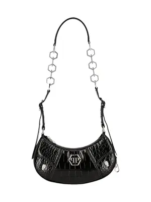 Philipp Plein Leather Shoulder Bag - Black