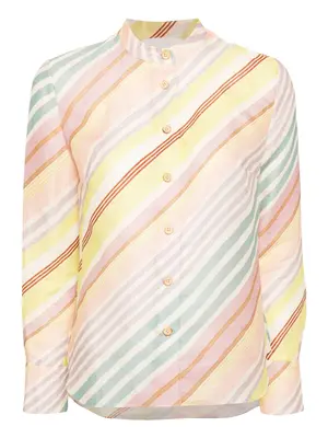 Zimmermann Striped Linen Shirt - Neutrals