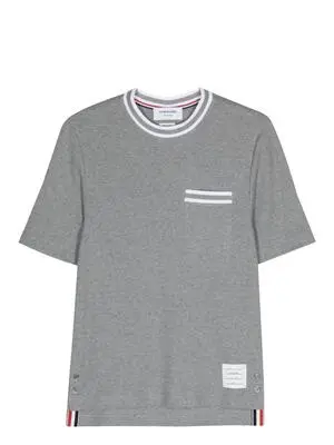 THOM BROWNE Pointelle Cotton Blend T-shirt