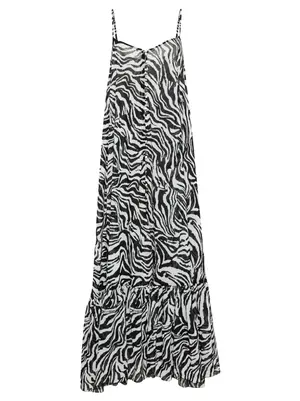 ROTATE BY BIRGER CHRISTENSEN ROTATE BIRGER CHRISTENSEN X Reina Olga Zebra-Print Maxi Dress