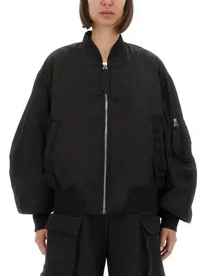 Attico Anja Oversized Bomber Jacket - Black
