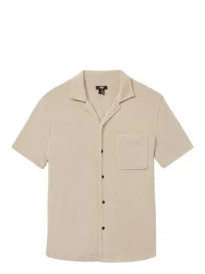 Paige Terry Cuban Collar Shirt Natural