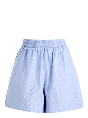 LMND Chiara Striped Cotton Shorts