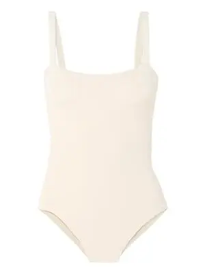 Calle Del Mar Ribbed-knit Bodysuit - Neutrals